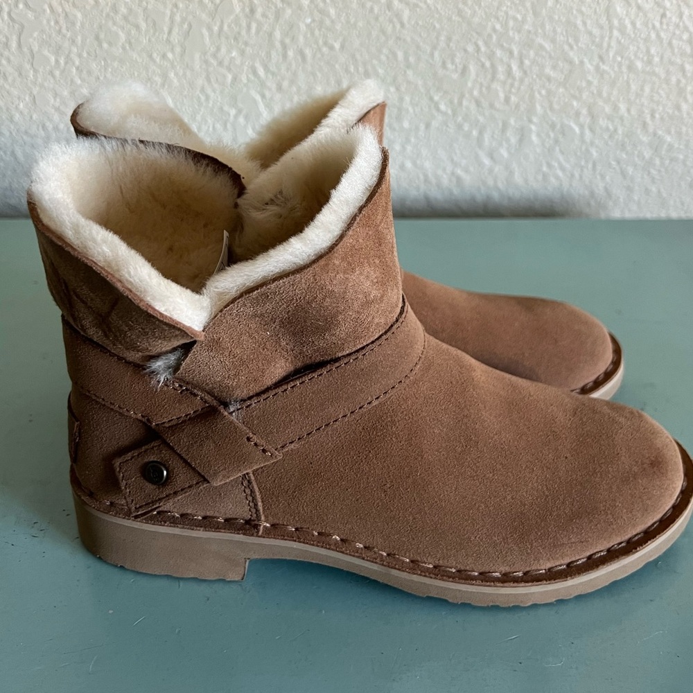 Ugg Zariyah Chestnut Brown Suede Ankle Boots 6.5 1126… - Gem